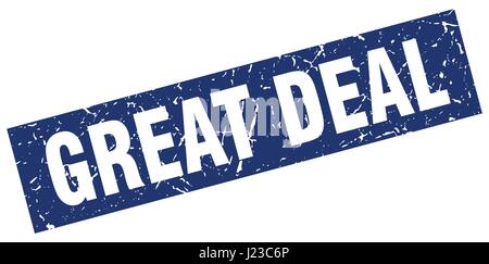 square grunge blue great deal stamp Stock Vector Image & Art - Alamy