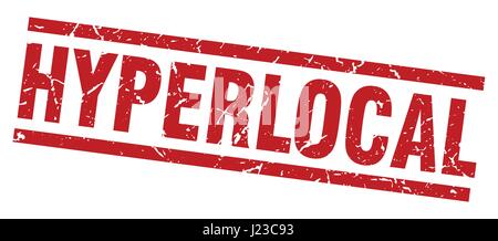 square grunge red hyperlocal stamp Stock Vector Image & Art - Alamy