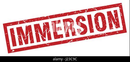 square grunge red immersion stamp Stock Vector Image & Art - Alamy