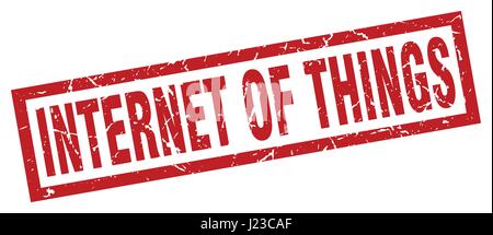 square grunge red internet of things stamp Stock Vector Image & Art - Alamy