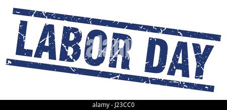 square grunge blue labor day stamp Stock Vector Image & Art - Alamy