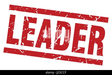 square grunge red leader stamp Stock Vector Image & Art - Alamy