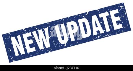 square grunge blue new update stamp Stock Vector Image & Art - Alamy