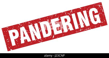 pandering stamp. pandering square grungy red sign Stock Vector Image ...