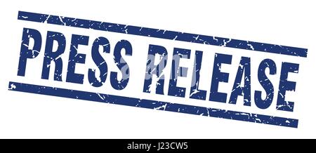 square grunge blue press release stamp Stock Vector Image & Art - Alamy