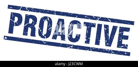 square grunge blue proactive stamp Stock Vector Image & Art - Alamy