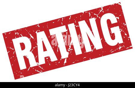 square grunge red rating stamp Stock Vector Image & Art - Alamy