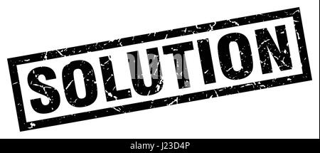 square grunge black solution stamp Stock Vector Image & Art - Alamy