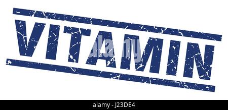 square grunge blue vitamin stamp Stock Vector Image & Art - Alamy