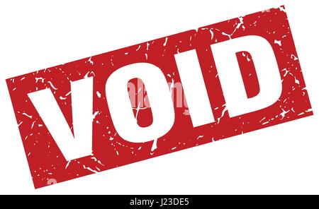 Grunge red void square rubber seal stamp on white background Stock ...