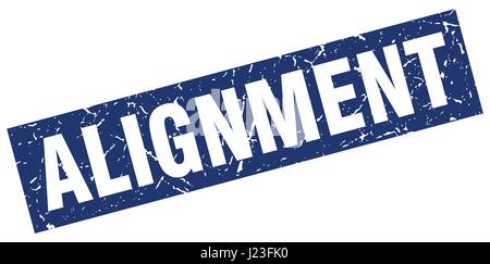 alignment stamp. alignment square grungy blue sign Stock Vector Image ...