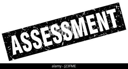assessment stamp. assessment square grunge black sign Stock Vector ...