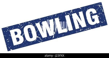 square grunge blue bowling stamp Stock Vector Image & Art - Alamy