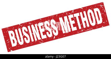 square grunge red business method stamp Stock Vector Image & Art - Alamy