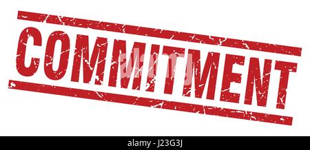 commitment stamp. commitment square grungy red sign Stock Vector Image ...