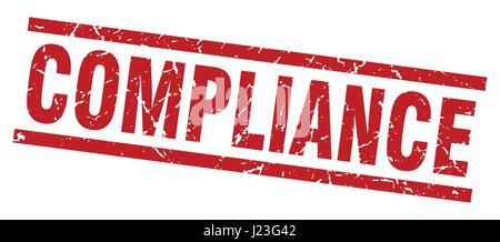 square grunge red compliance stamp Stock Vector Image & Art - Alamy