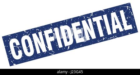 square grunge blue confidential stamp Stock Vector Image & Art - Alamy
