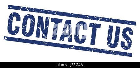square grunge blue contact us stamp Stock Vector Image & Art - Alamy