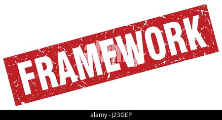 framework stamp. framework square grunge red sign Stock Vector Image & Art - Alamy