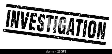 investigation stamp. investigation square grunge black sign Stock ...