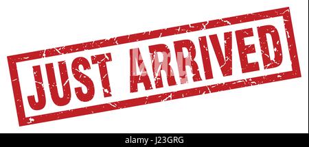just arrived stamp. just arrived square grungy red sign Stock Vector ...