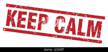 square grunge red keep calm stamp Stock Vector Image & Art - Alamy