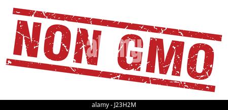 square grunge red non gmo stamp Stock Vector Image & Art - Alamy