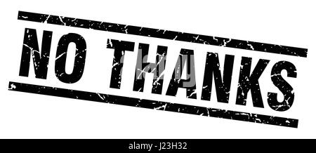 square grunge black no thanks stamp Stock Vector Image & Art - Alamy