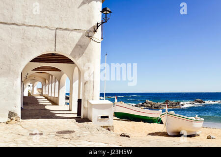 PORTICO PORT BO BEACH CALELLA DE PALAFRUGELL COSTA BRAVA CATALONIA ...