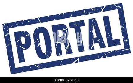 square grunge blue portal stamp Stock Vector Image & Art - Alamy