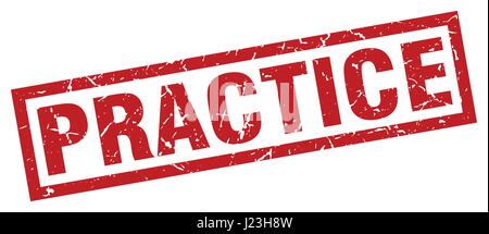 square grunge red practice stamp Stock Vector Image & Art - Alamy