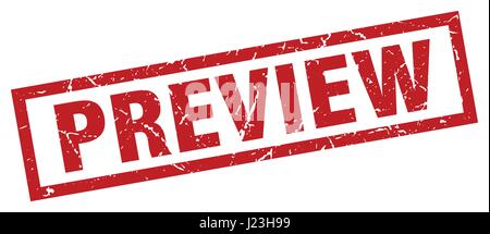 preview stamp. preview square grungy red sign Stock Vector Image & Art ...