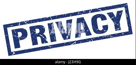 square grunge blue privacy stamp Stock Vector Image & Art - Alamy
