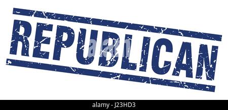 republican stamp. republican square grungy blue sign Stock Vector Image ...