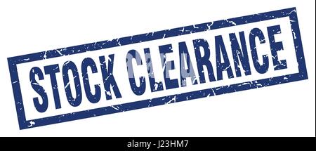 square grunge blue stock clearance stamp Stock Vector Image & Art - Alamy