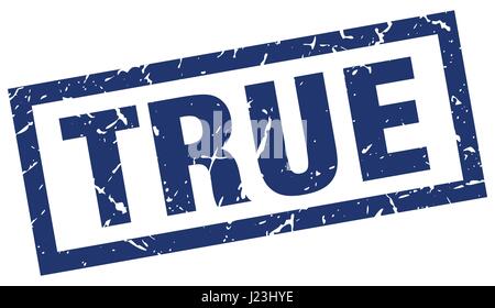 square grunge blue true stamp Stock Vector Image & Art - Alamy