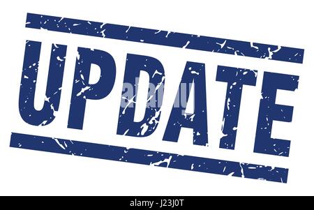 update stamp. update square grungy blue sign Stock Vector Image & Art ...
