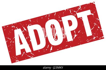 square grunge red adopt stamp Stock Vector Image & Art - Alamy