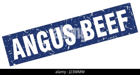square grunge blue angus beef stamp Stock Vector Image & Art - Alamy