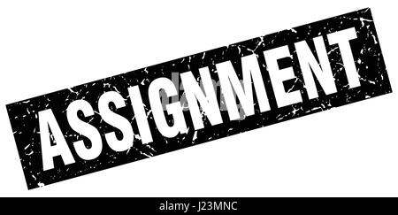 assignment stamp. assignment square grunge black sign Stock Vector ...