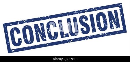 square grunge blue conclusion stamp Stock Vector Image & Art - Alamy