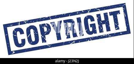 square grunge blue copyright stamp Stock Vector Image & Art - Alamy