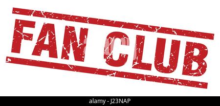 fan club stamp. fan club square grungy red sign Stock Vector Image ...