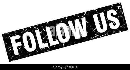 square grunge black follow us stamp Stock Vector Image & Art - Alamy