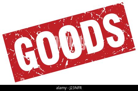 square grunge red goods stamp Stock Vector Image & Art - Alamy