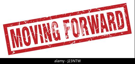 square grunge red moving forward stamp Stock Vector Image & Art - Alamy