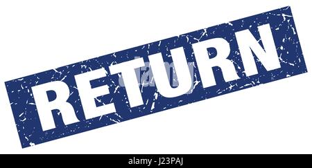 square grunge blue return stamp Stock Vector Image & Art - Alamy