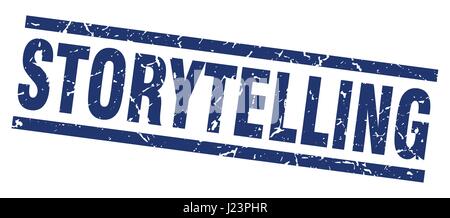 storytelling stamp. storytelling square grungy blue sign Stock Vector ...