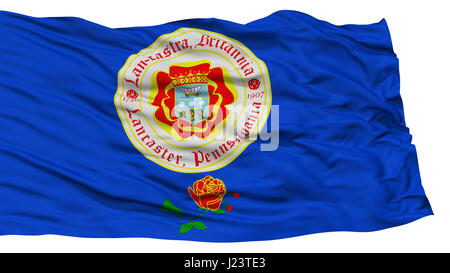 Lancaster Pennsylvania 3D waving flag illustration on a tiny metal ...