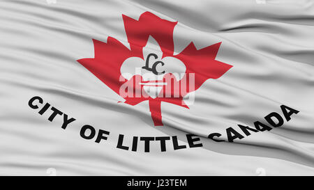 Little Canada Minnesota waving and closeup flag illustration. Perfect ...